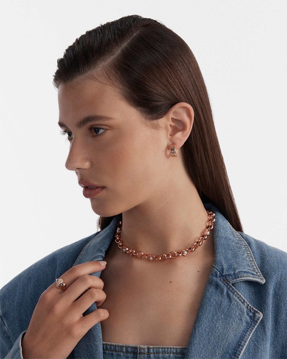 Rose Gold Cipher Hoop Earrings - Hoop Earrings | Mimco