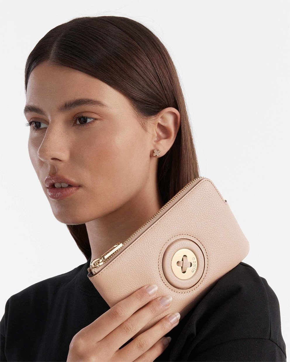 Almond Light Gold Mim-Mazing Pouch And Earrings Gift Set - Stud ...