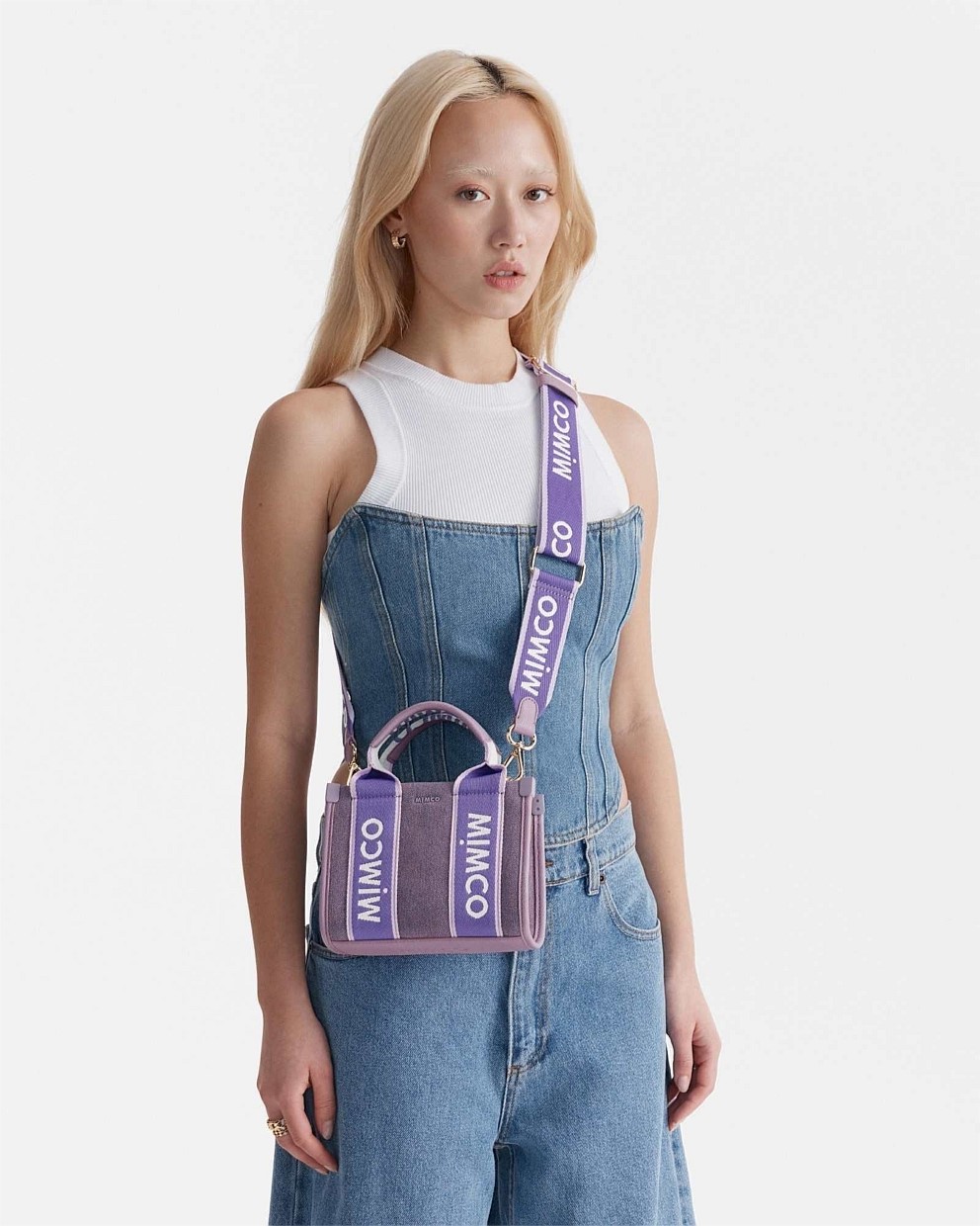 Violet Swirl Stevie Micro Tote Crossbody Bag - Crossbody Bags | Mimco