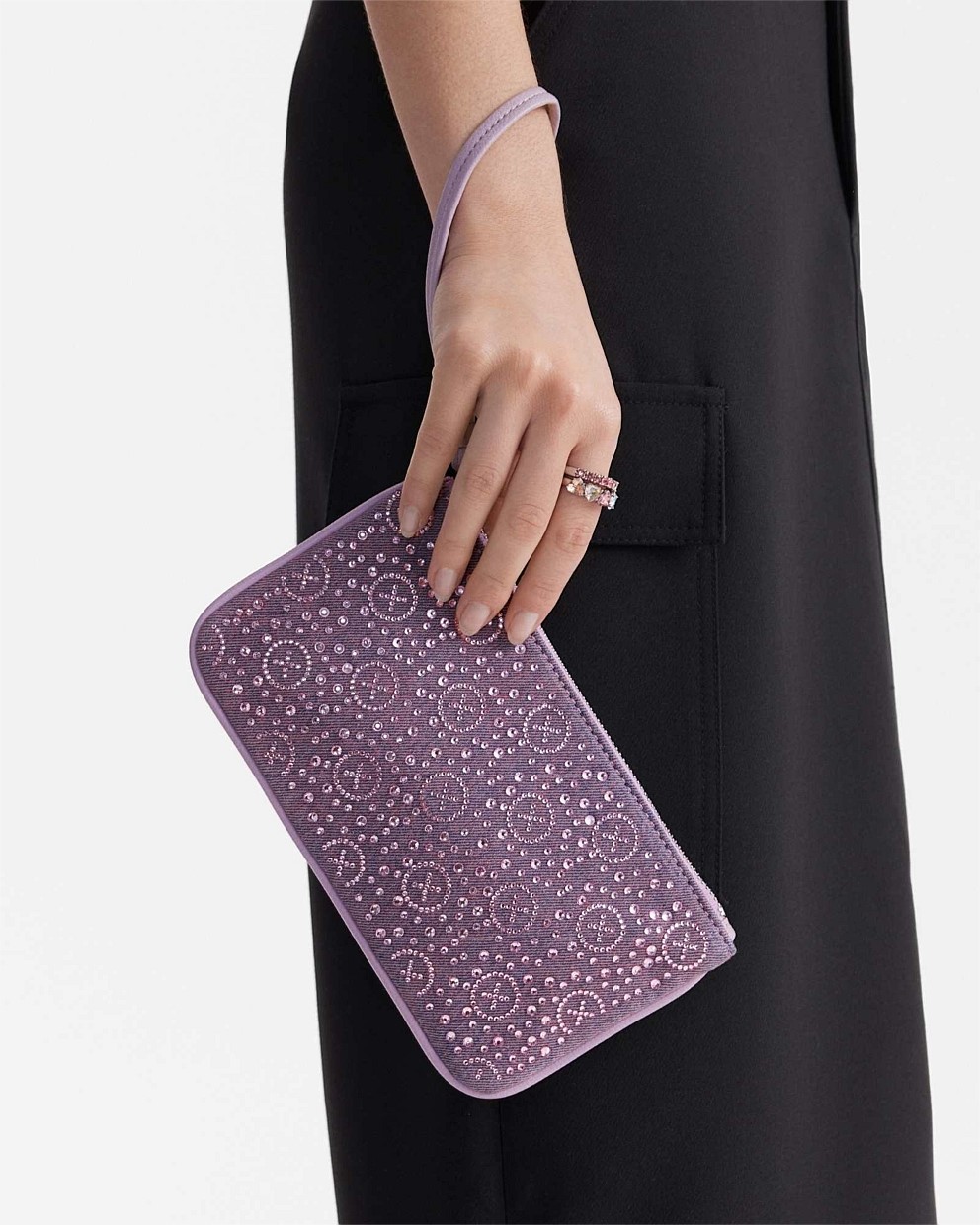 Violet Swirl Mim-Gram Sparkle Pouch - Pouches | Mimco