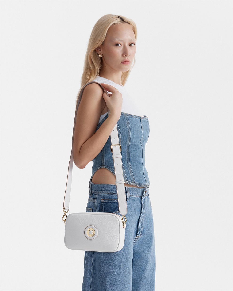 White Mim Mazing Crossbody Bag Crossbody Bags Mimco