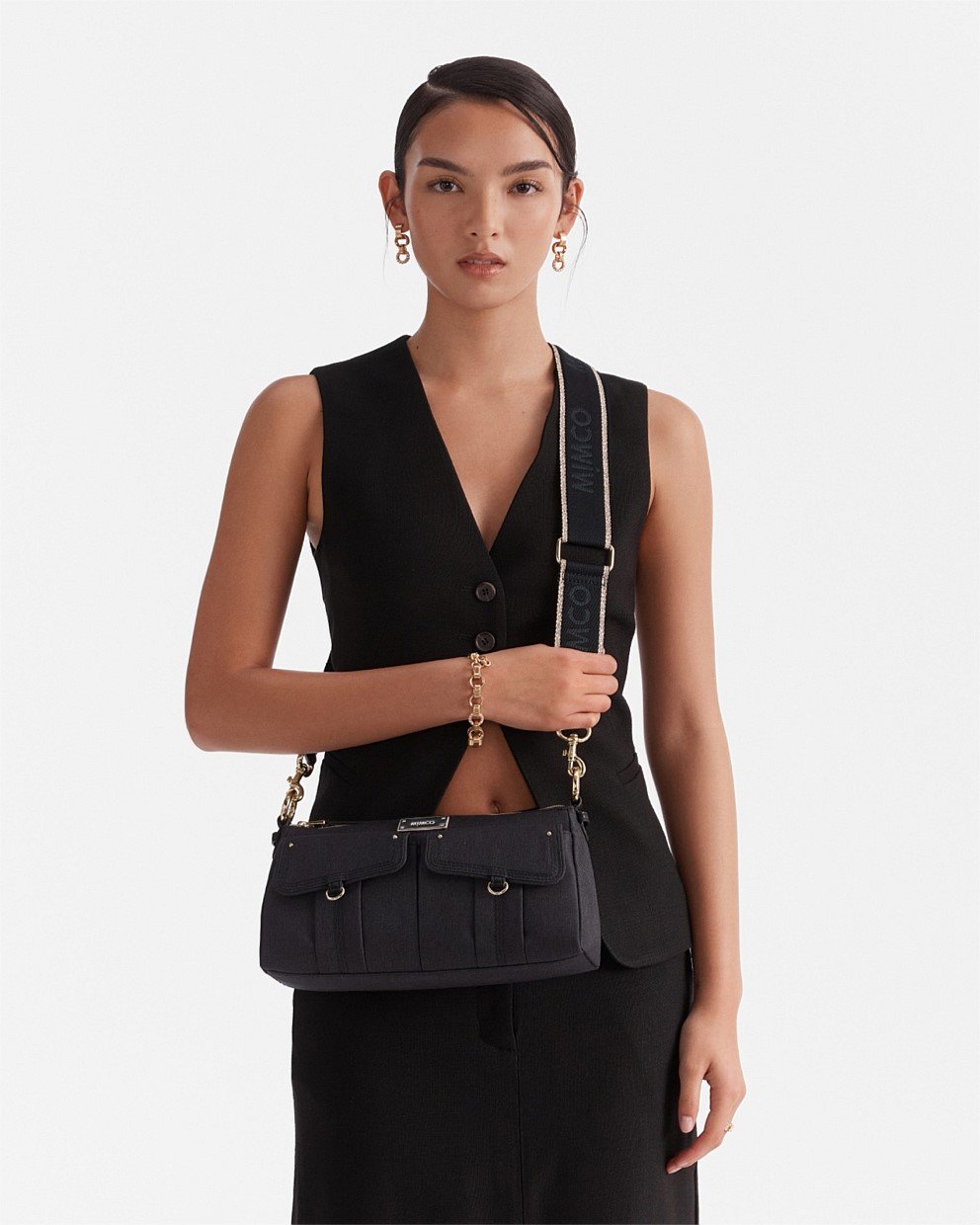 Black Light Gold Utility Shoulder Bag - Crossbody Bags | Mimco