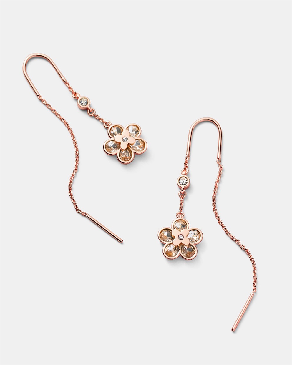 Rose Gold Fleur Thread Earrings - Drop Earrings | Mimco