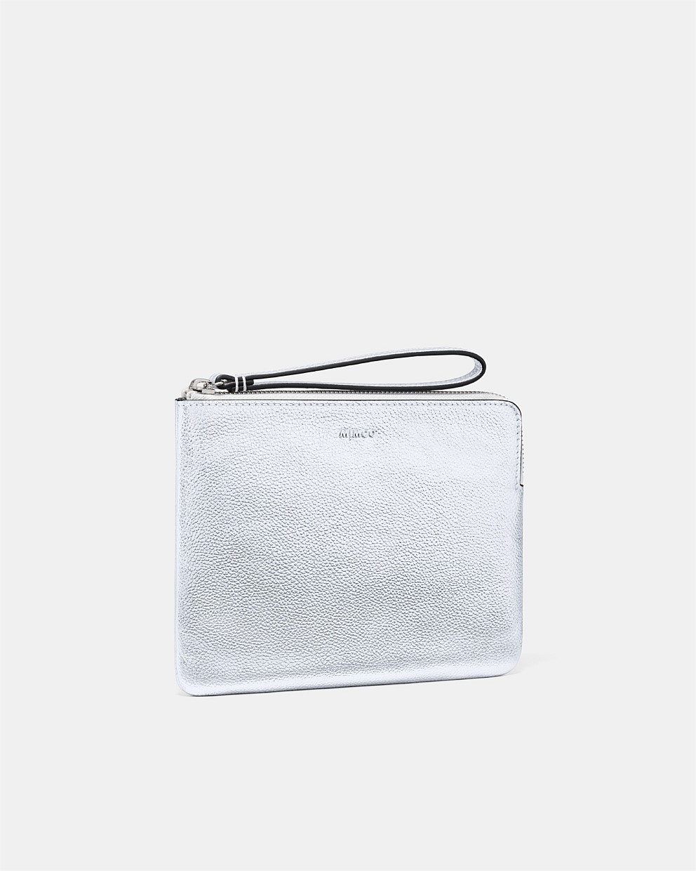 Silver Classico Medium Pouch - Pouches | Mimco