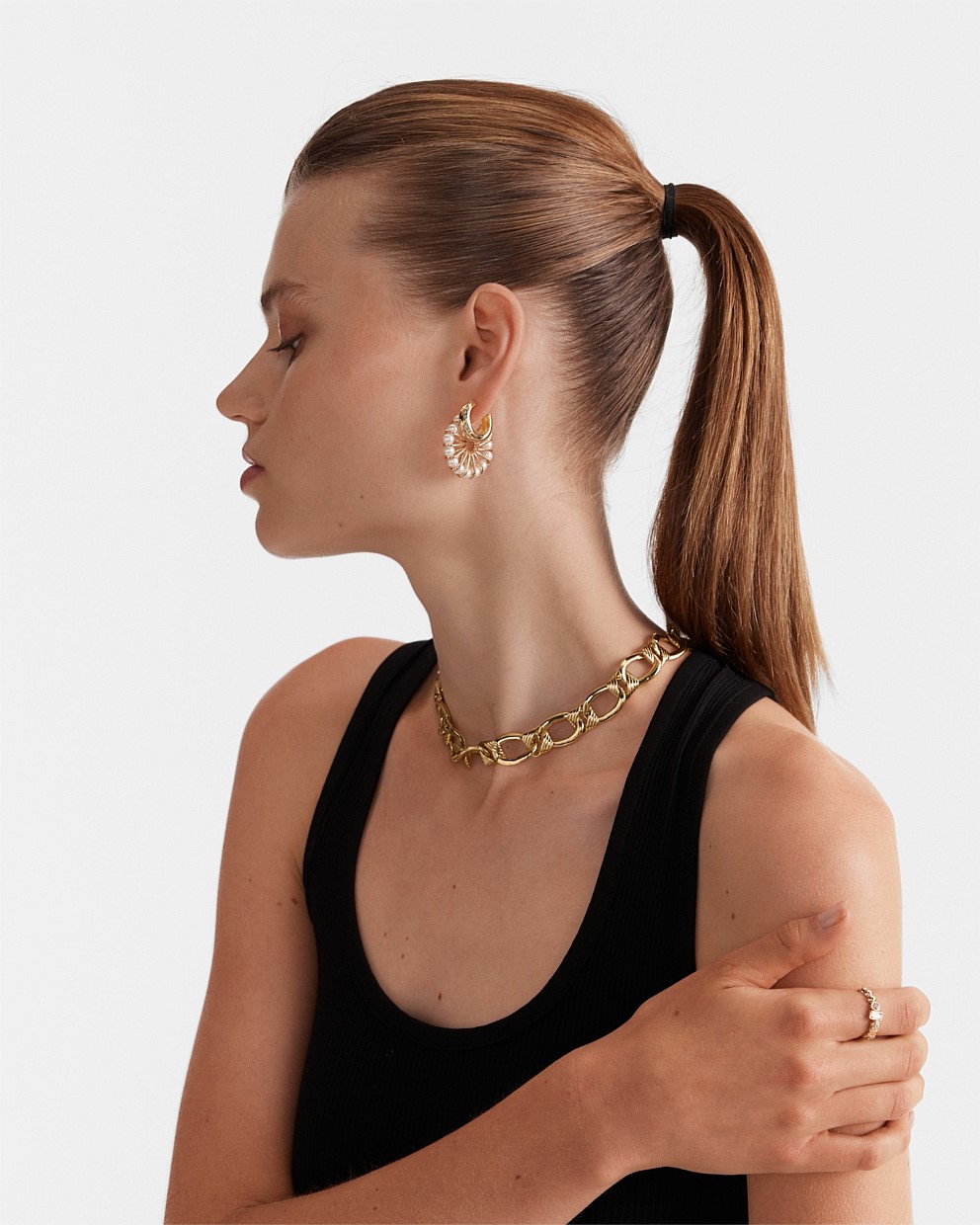 Pearl Vault Hoop Earrings - Hoop Earrings | Mimco