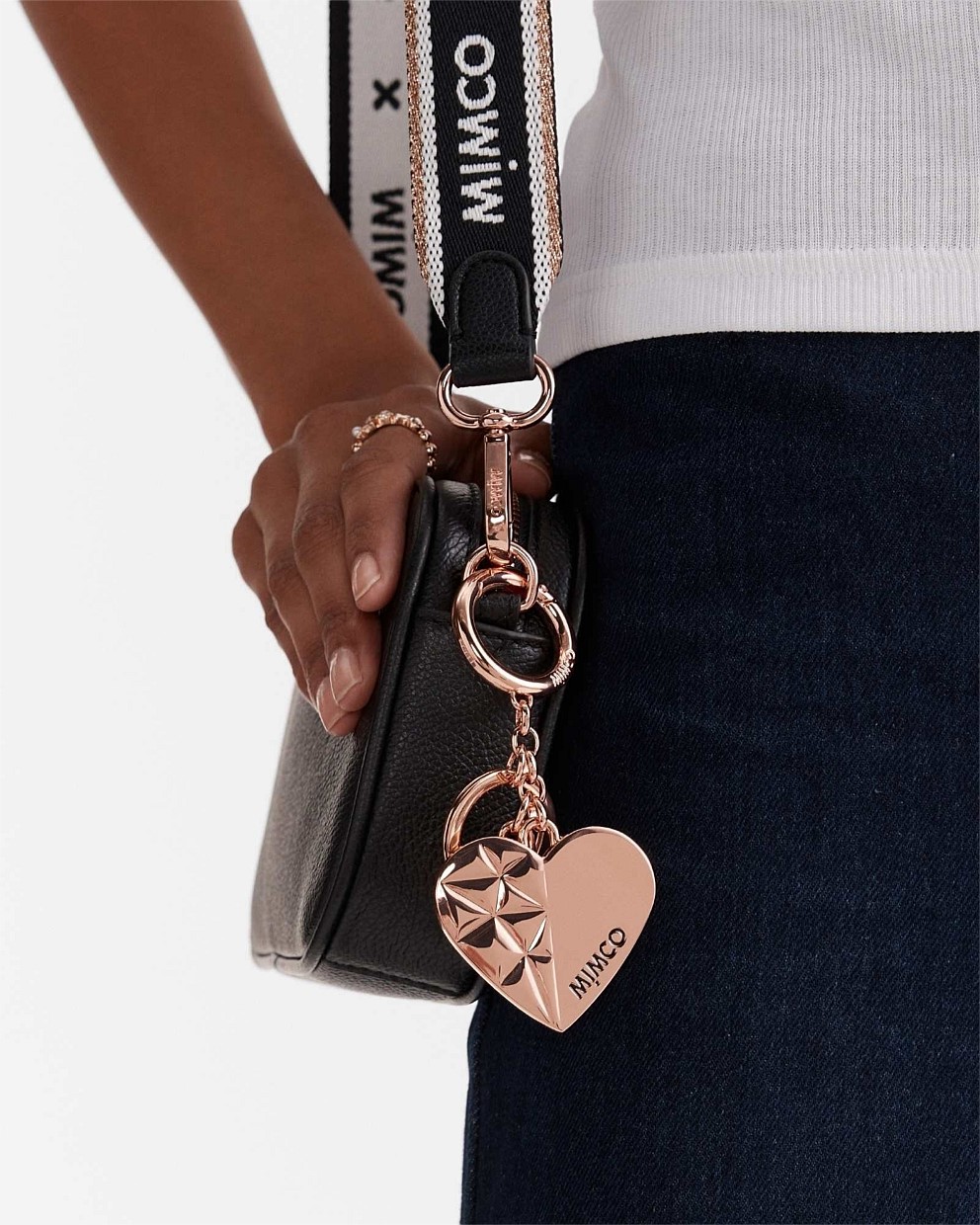 Rose Gold Amore Keyring - Bags Charms | Mimco