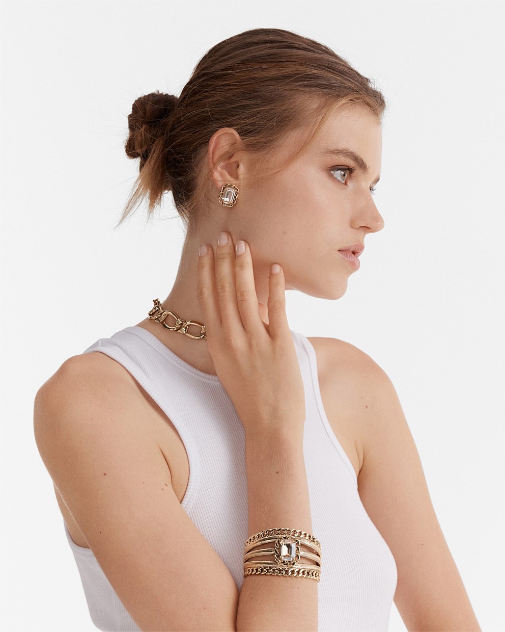 Gold Salute Cuff Bracelet - Bracelets & Bangles | Mimco