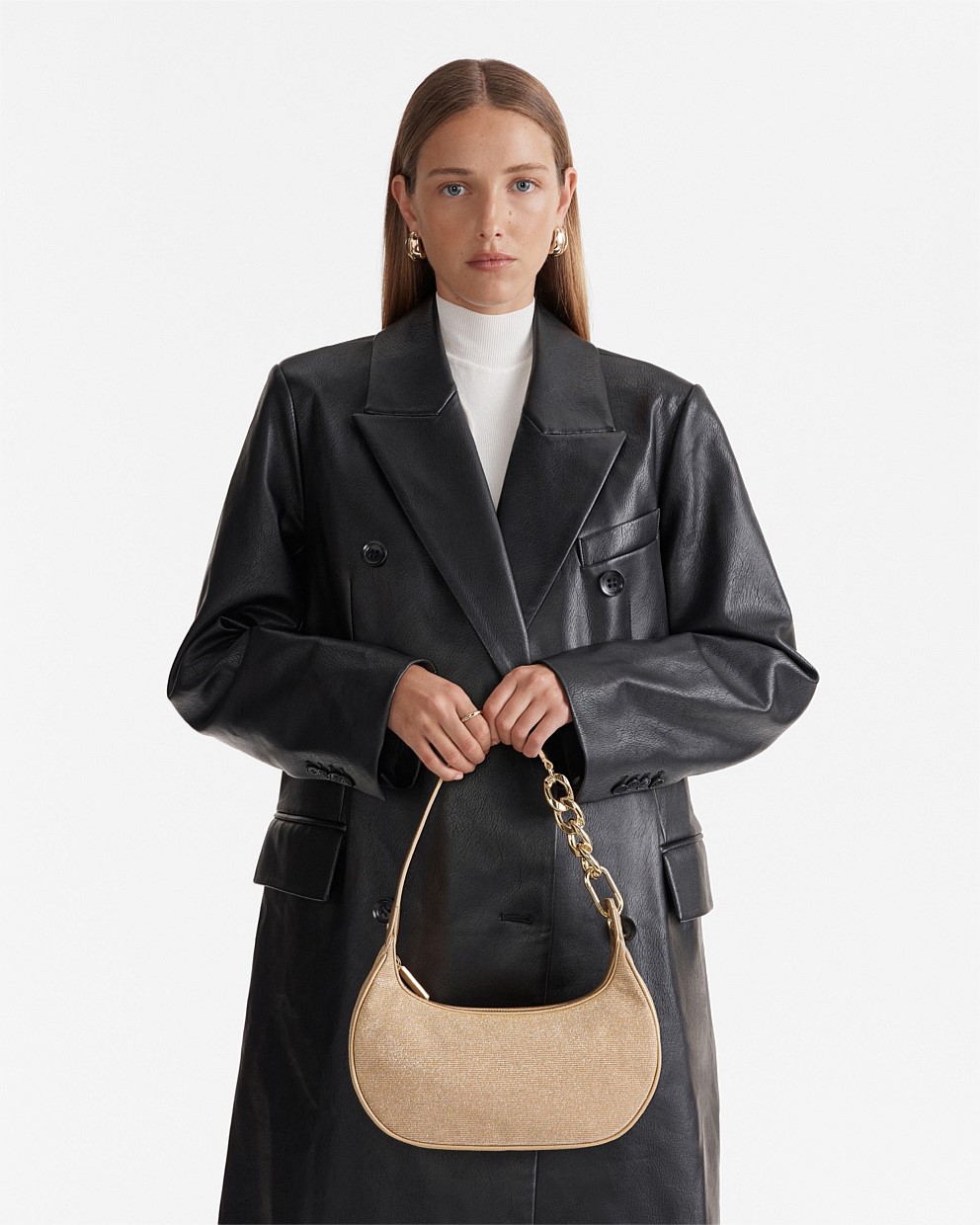 Light Gold Metropolis Shoulder Bag - Shoulder & Hobo Bags | Mimco