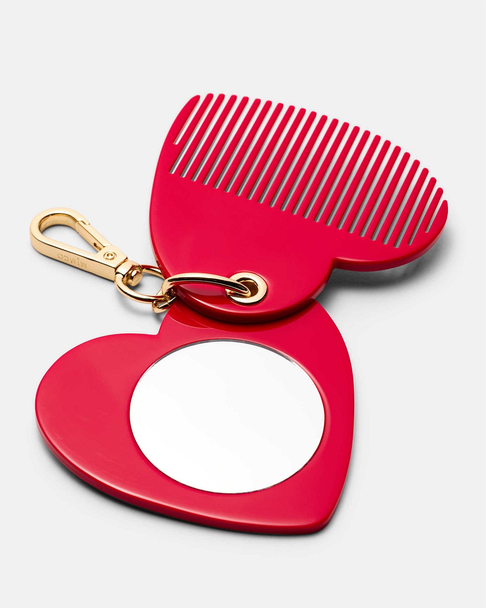 Lipstick Red Heart Hair Comb Mirror - Hair Accessories | Mimco