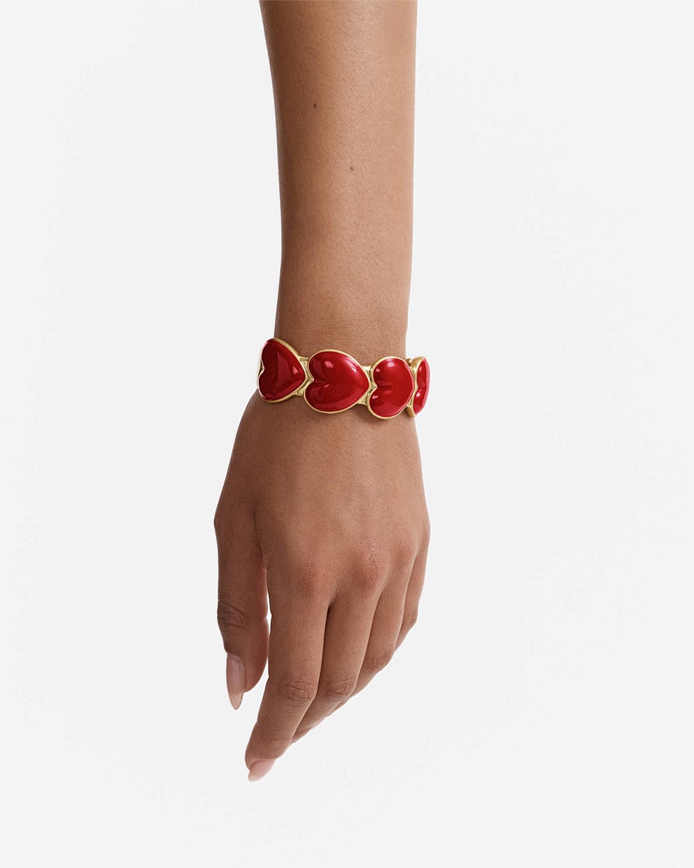 Lipstick Red True Love Bangle - Gold Bracelets & Bangles | Mimco