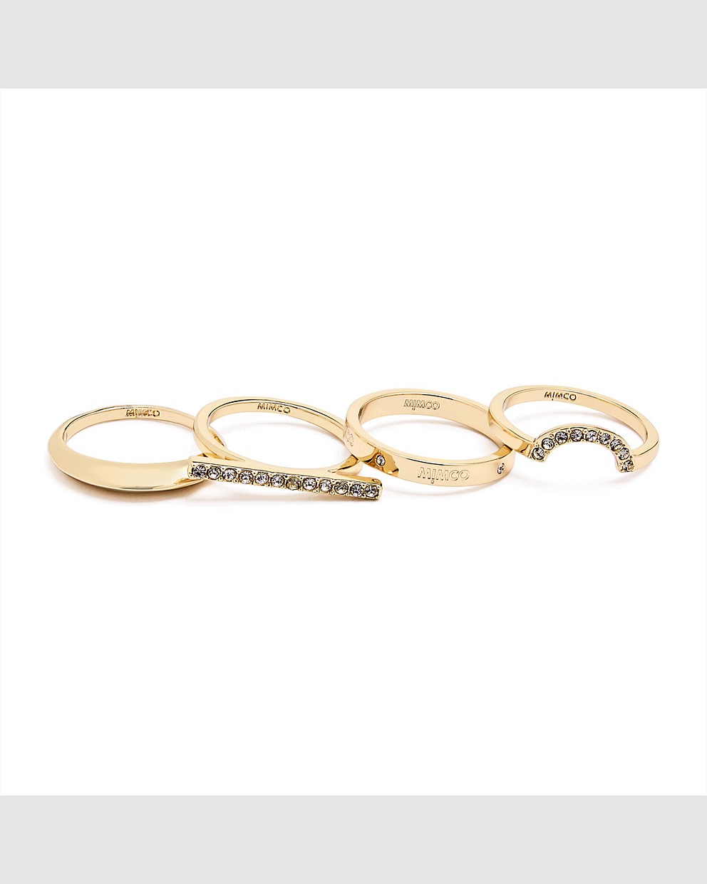 Gold MANTRA RING STACK - Rings | Mimco