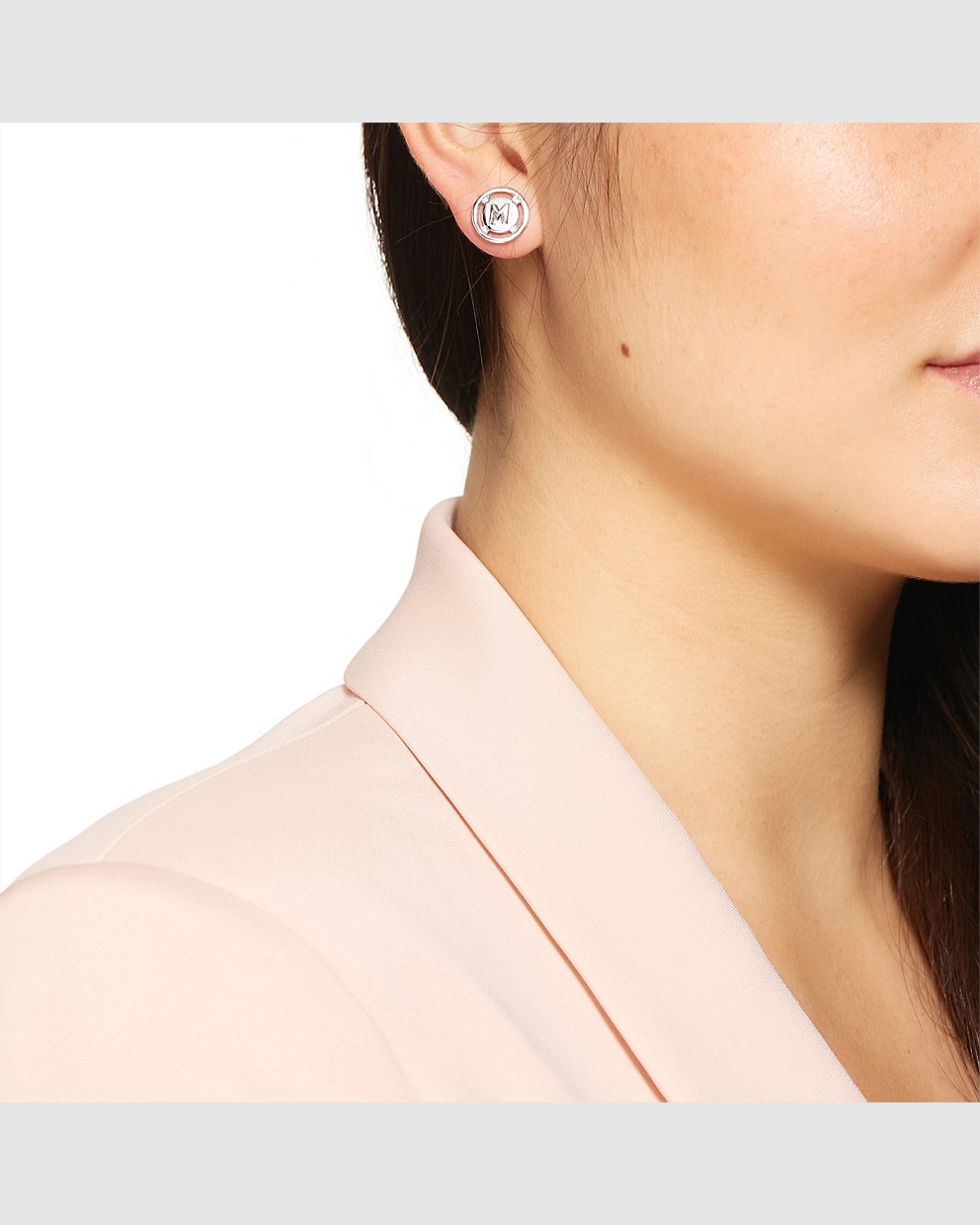 Silver NAME DROP R STUD - Stud Earrings | Mimco